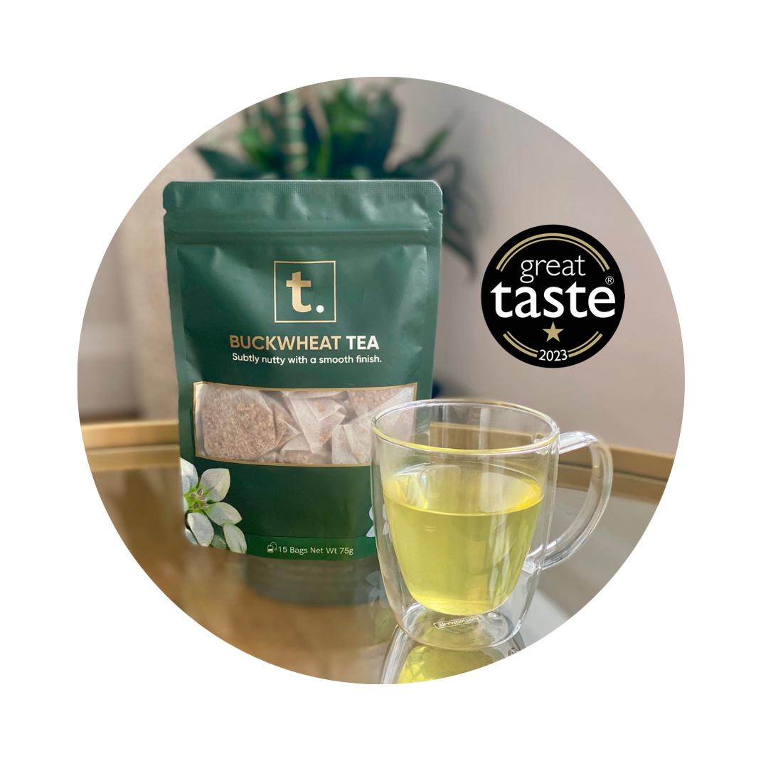 T. Buckwheat Tea: A delicious and toasty caffeine-free tea.